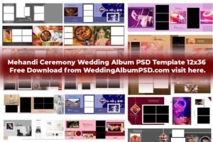 Haldi Ceremony Wedding Album PSD Template 12x36 2023 Free Download 02 ...