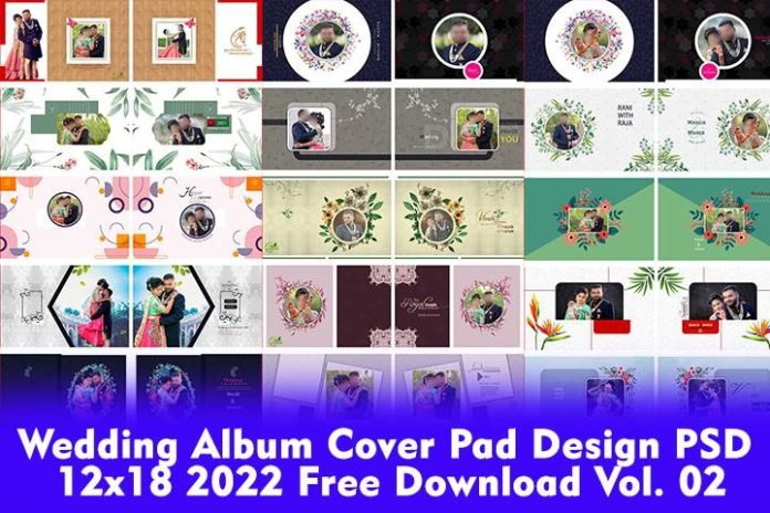 Wedding Album Cover Pad Design PSD 12x18 2022 Free Download ...