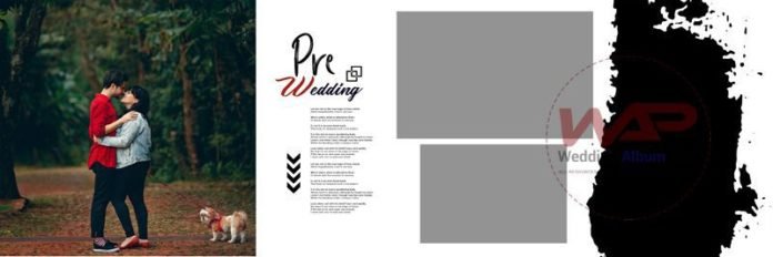 20 PreWedding Album Design PSD Template Free Download - WeddingAlbumPsd