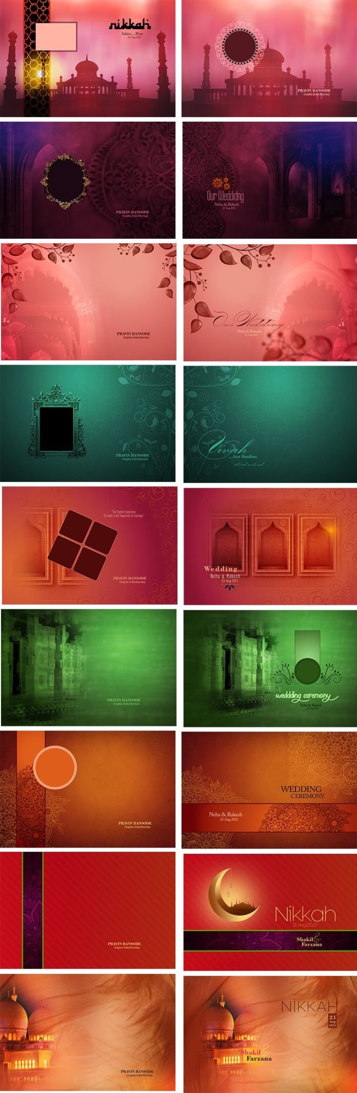 New Wedding Album Cover PSD Template 12x18 Free Download 2022 ...