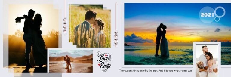 New Pre Wedding Album Design PSD 12x36 2023 Free Download - WeddingAlbumPsd