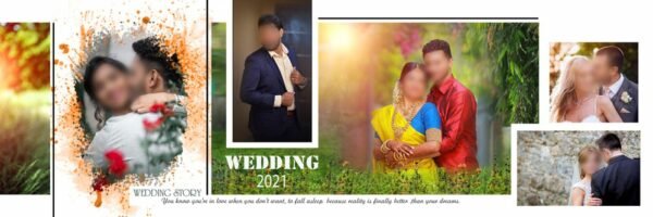 New Pre Wedding Album Design PSD 12x36 2023 Free Download - WeddingAlbumPsd