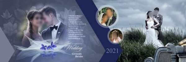 New Pre Wedding Album Design PSD 12x36 2023 Free Download - WeddingAlbumPsd