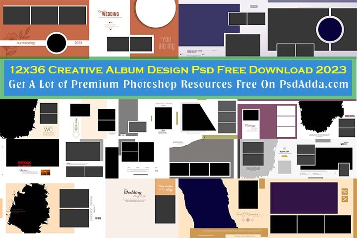 Creative Album Design Psd Free Download 2023 - WeddingAlbumPsd