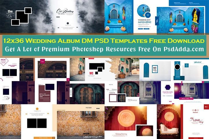 Latest 12x36 Wedding Album DM PSD Templates Free Download 2023 ...