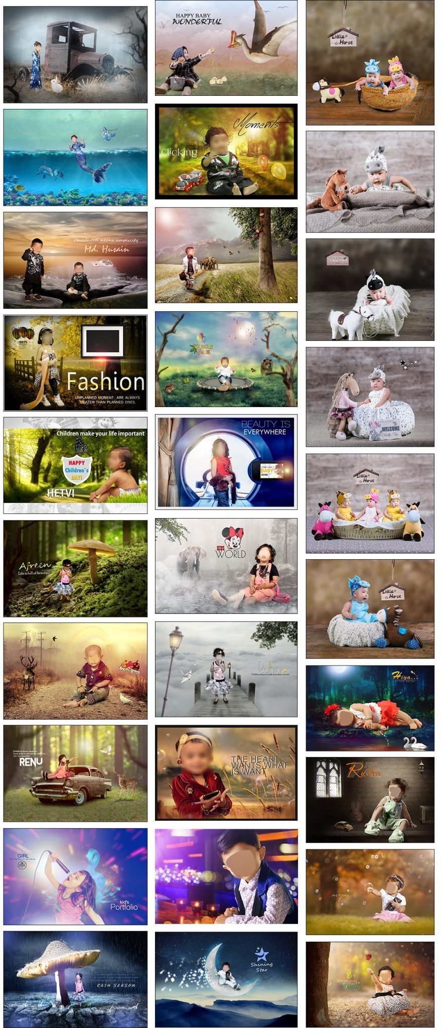 New Baby Photo Editing Background PSD Template 12×18 Vol 02 ...